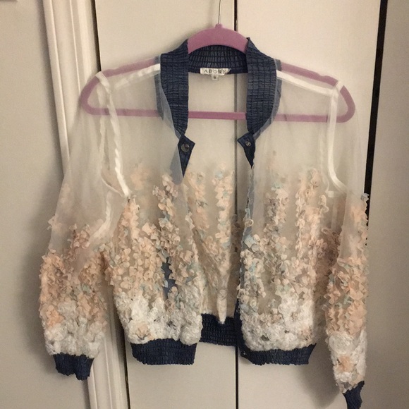 Adore | Jackets & Coats | Lacy Embroidered Sheer Summer Jacket By Adore ...